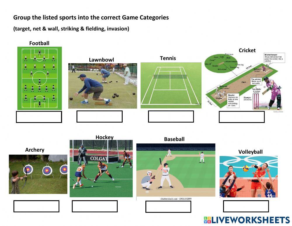 Teaching games for understanding worksheet | Live Worksheets