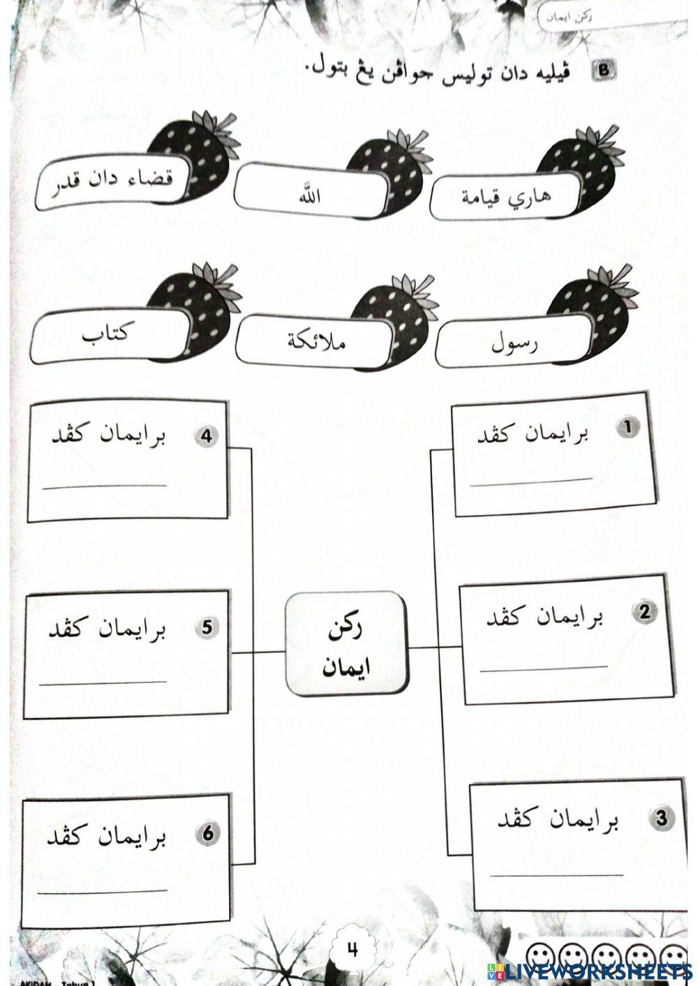 Rukun iman 2 worksheet | Live Worksheets