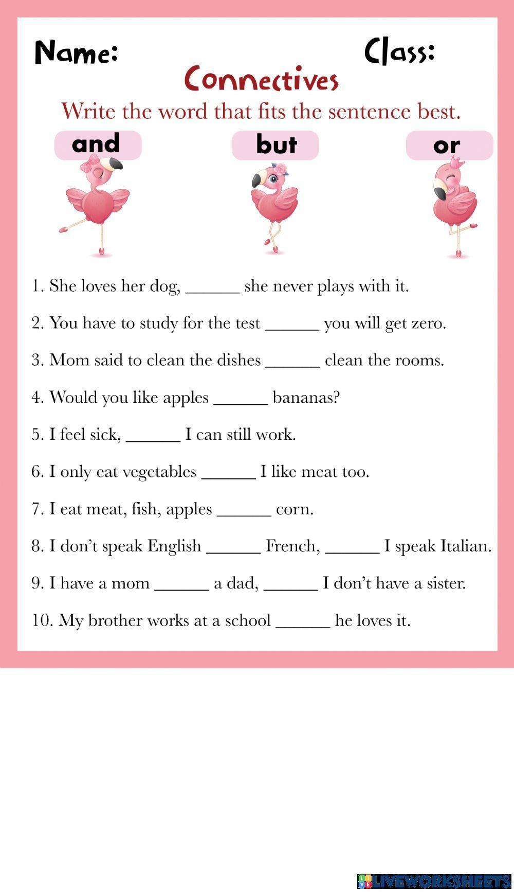 1589252 | Using Connectives (and, or, but) | abgc00