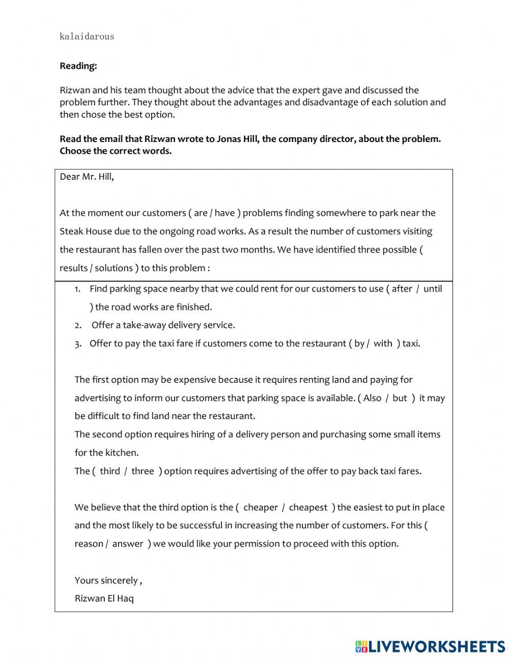 102 T8: Life management skills worksheet | Live Worksheets