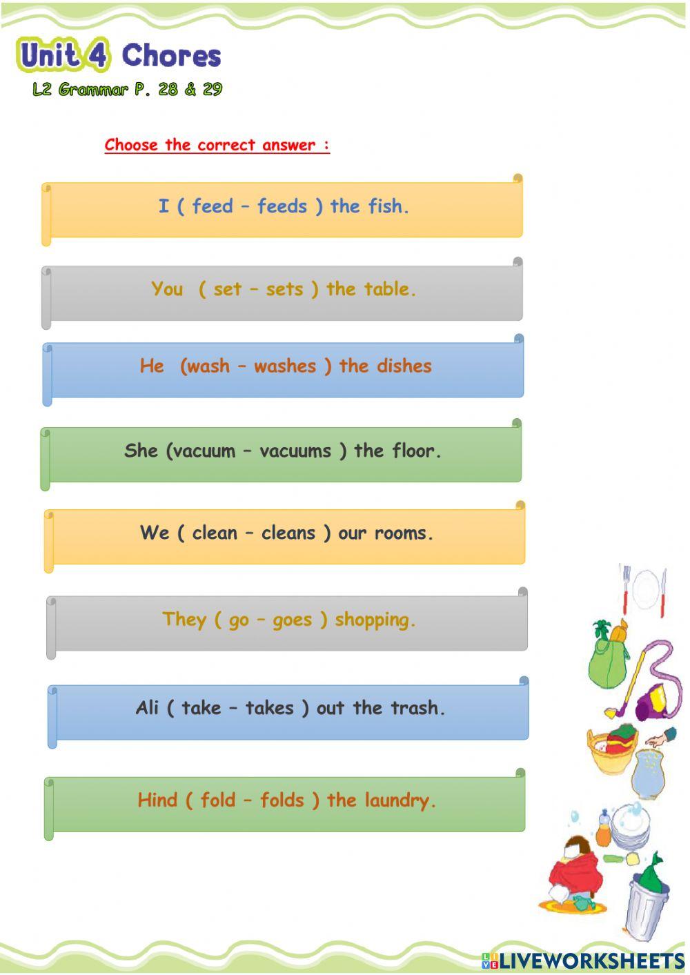 We can 5 U4 L2 ( Grammar) online exercise for | Live Worksheets