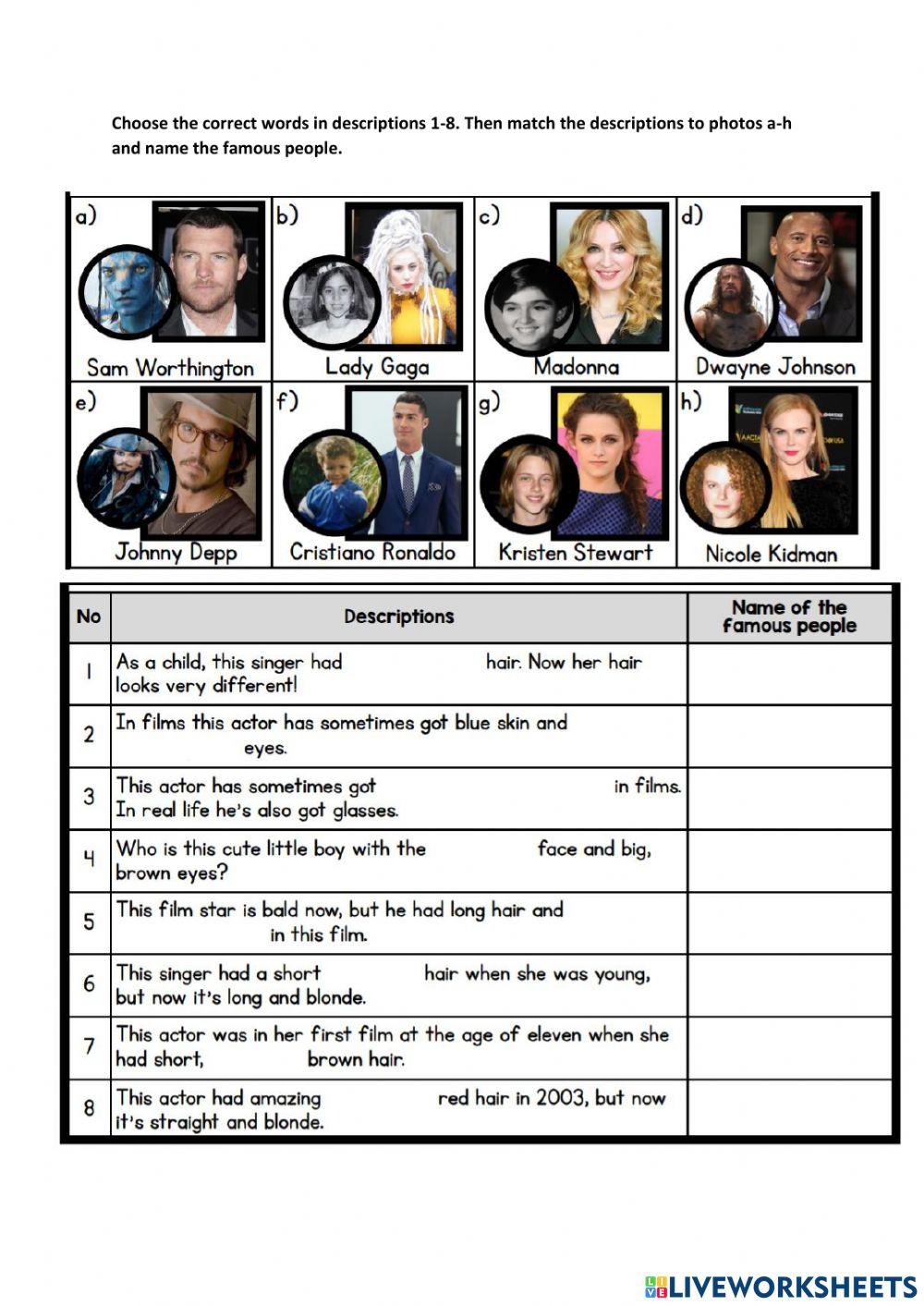 English + 1 worksheet | Live Worksheets