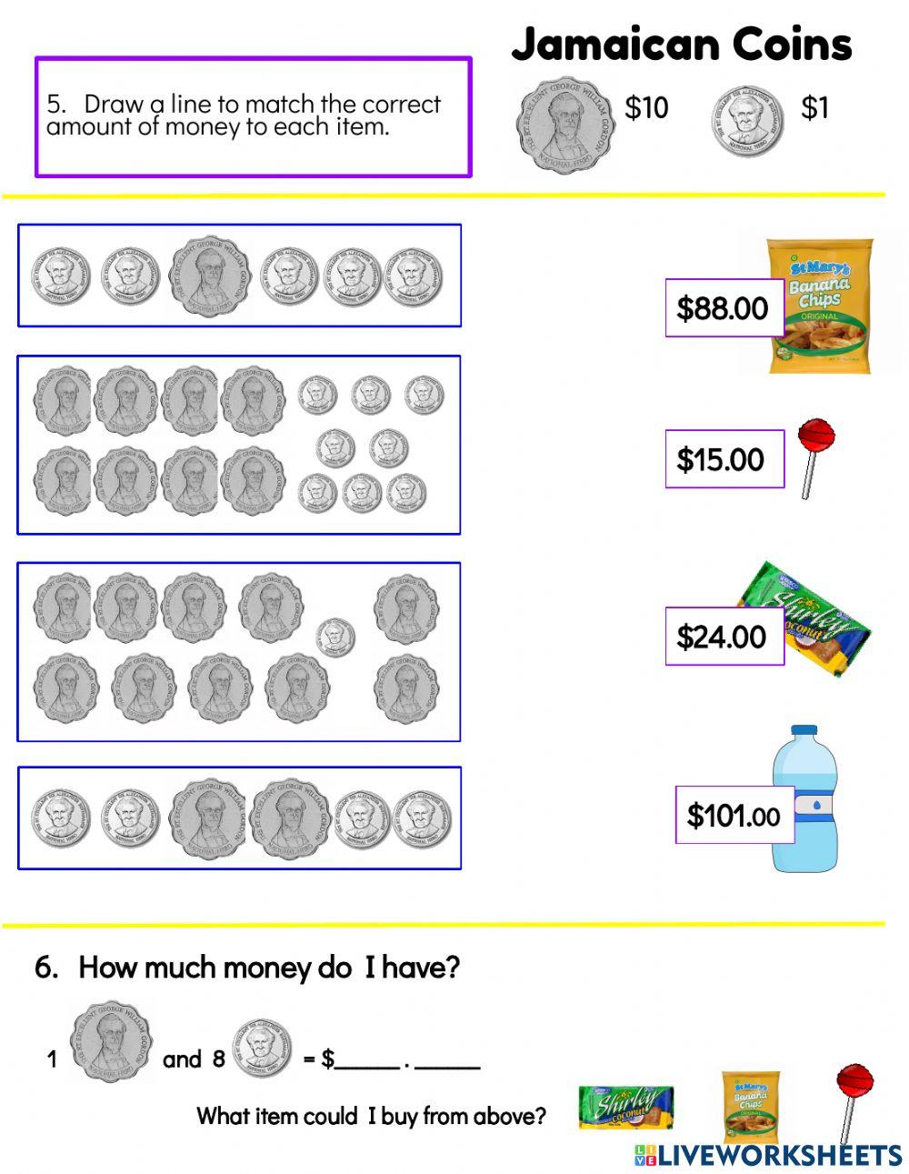 JMD Money Practice -3 worksheet | Live Worksheets