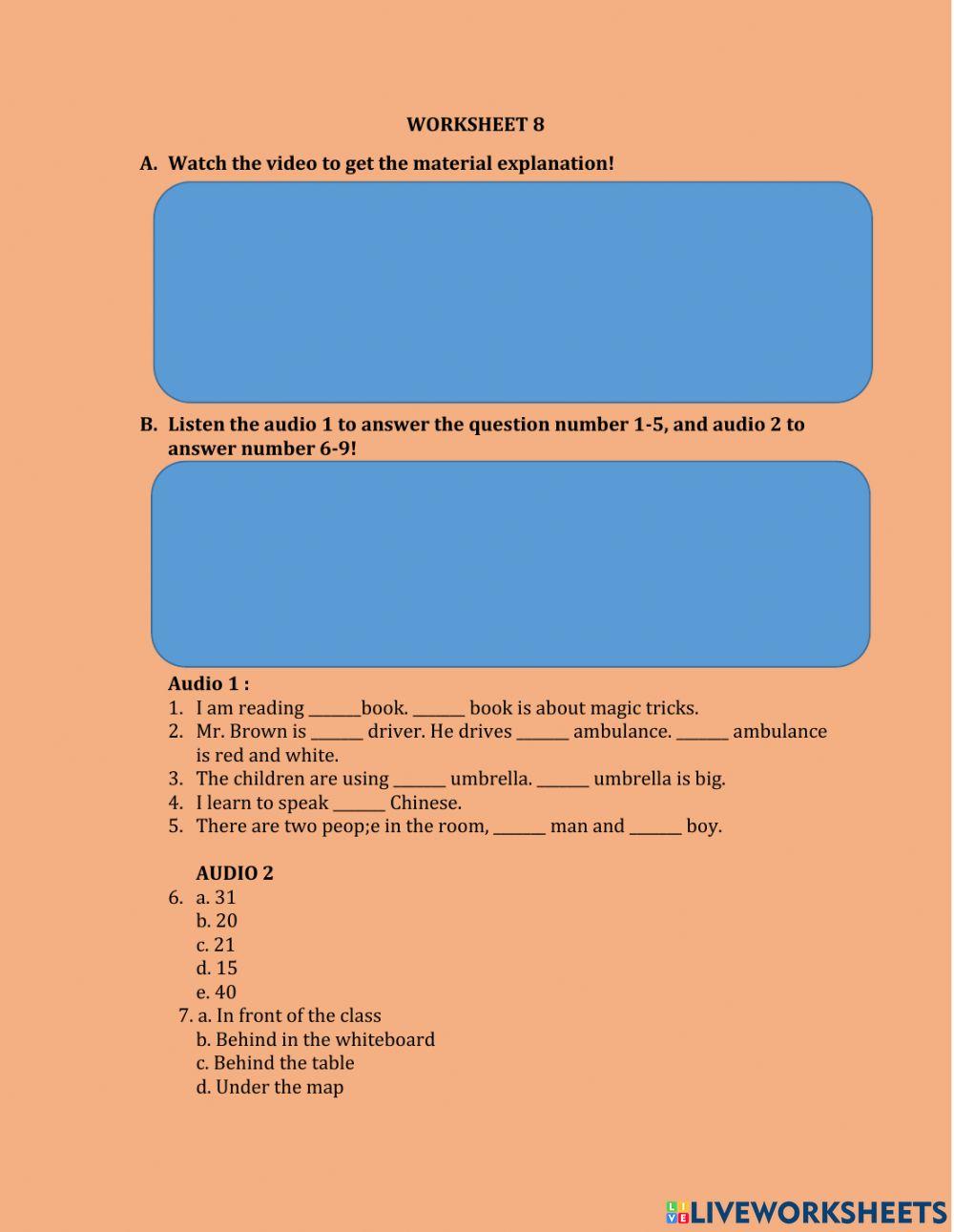 This is my world activity | Live Worksheets