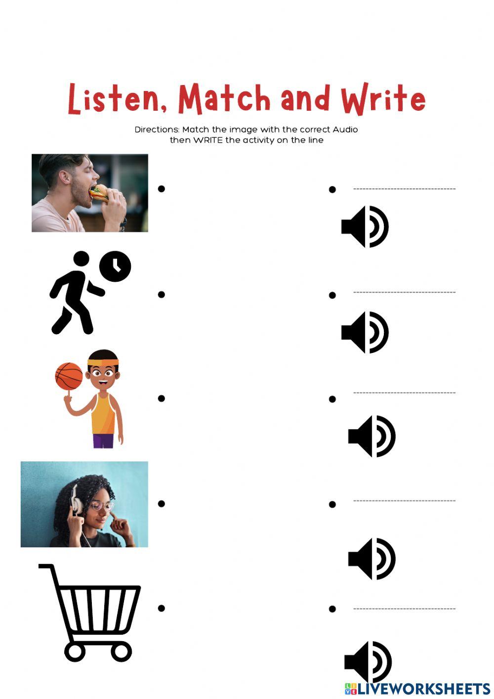 Pdf online worksheet: Everyday activities | Live Worksheets