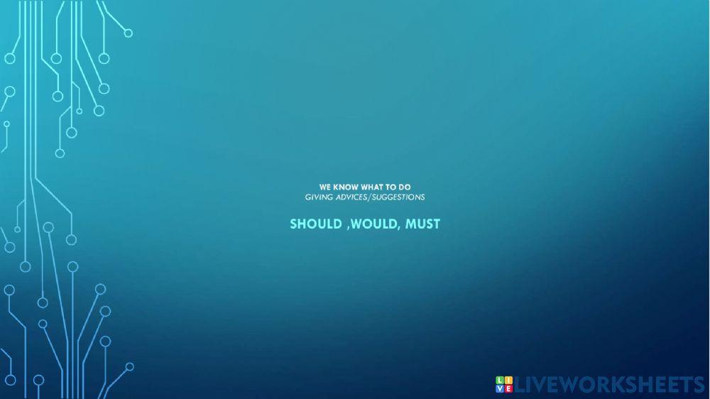 We know what to do worksheet | Live Worksheets