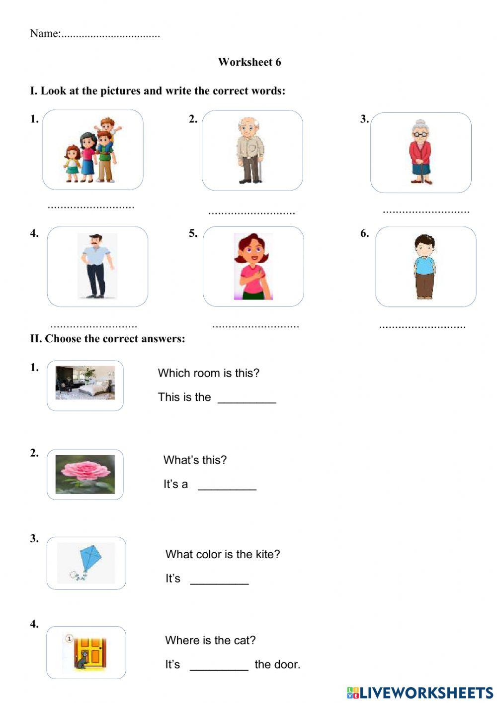 Worksheet 6 online worksheet for Grade 3 | Live Worksheets
