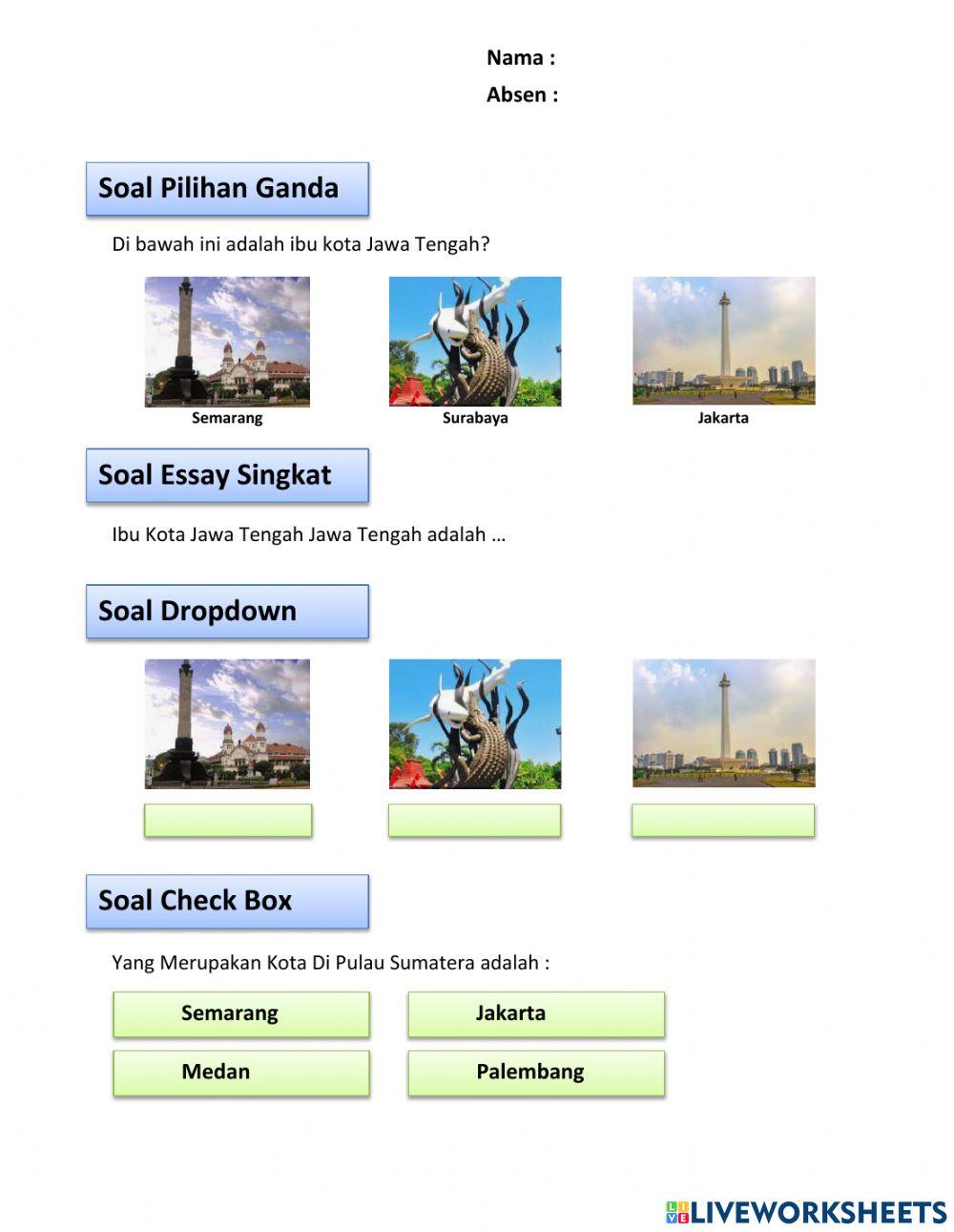 Latihan LiveWorksheet interactive exercise | Live Worksheets