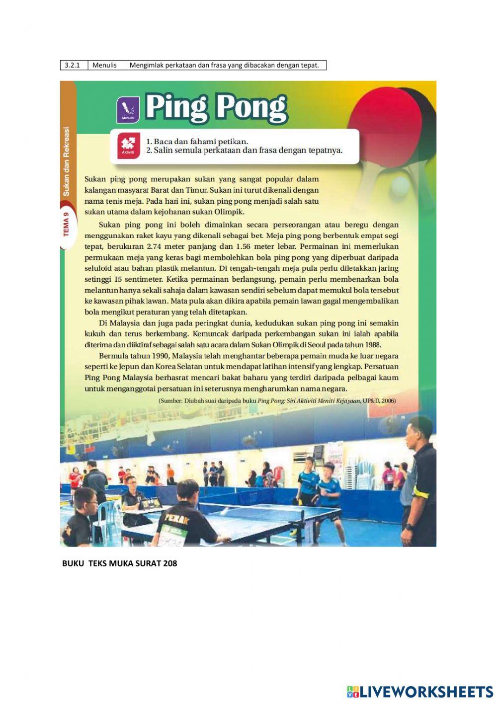 3.2.1 Ping Pong… | Free Interactive Worksheets | 1480340