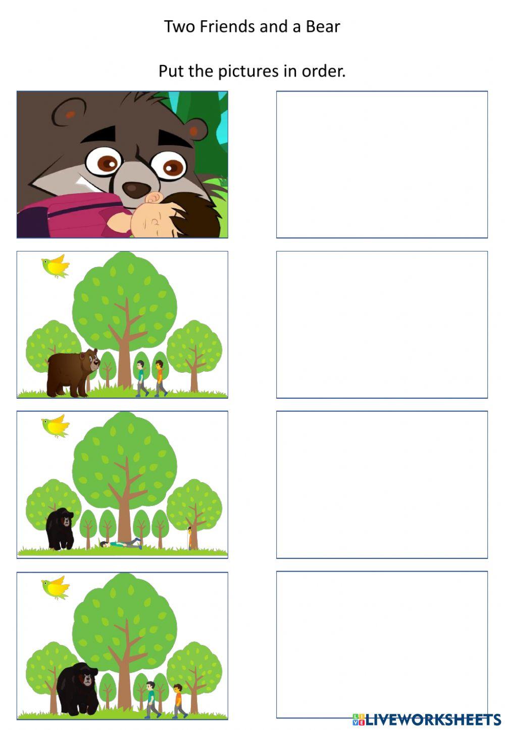 Two Friends and a Bear online exercise for | Live Worksheets