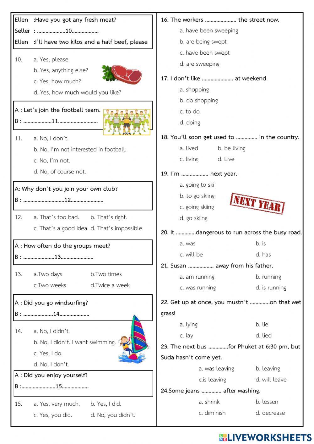 The Final exam interactive worksheet | Live Worksheets
