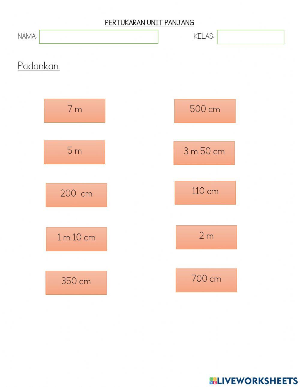 1482868 | Unit Panjang | CikguHasliza | LiveWorksheets