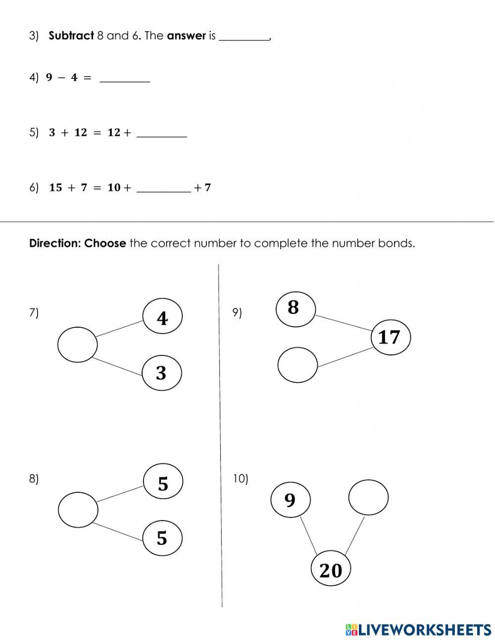 P1 Math Final Test Term 1 | joylyngubantes | Live
