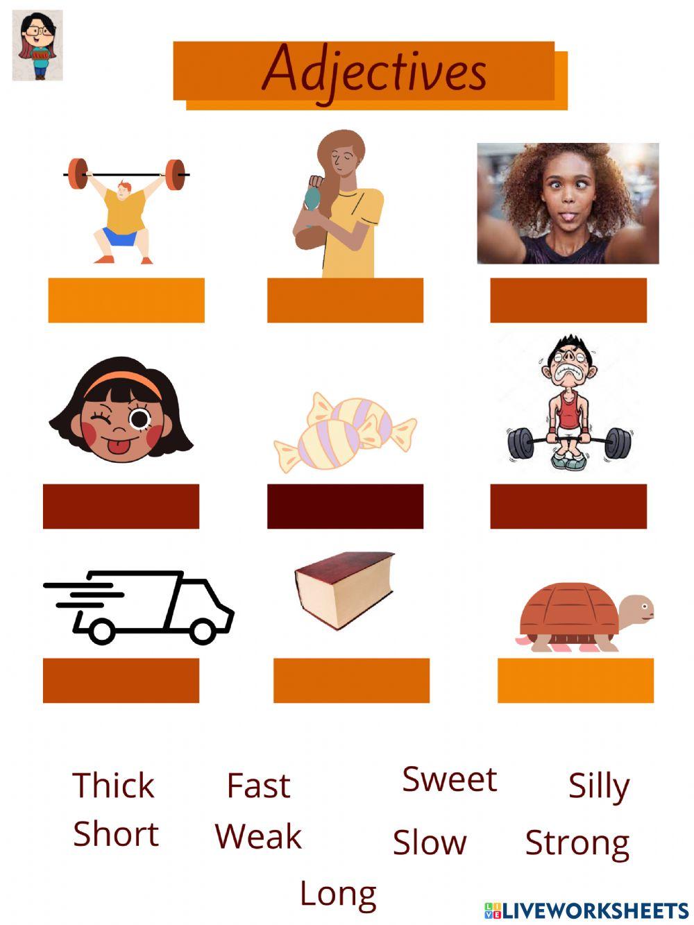 Adjectives online exercise for pre intermediate | Live Worksheets