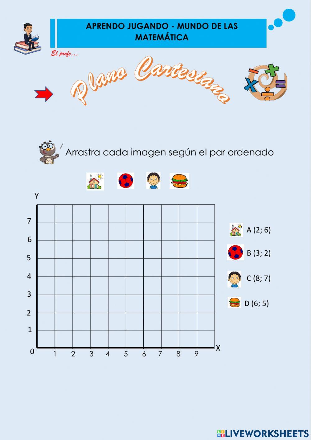 El plano cartesiano 1483534 | wvagreda | Live Worksheets