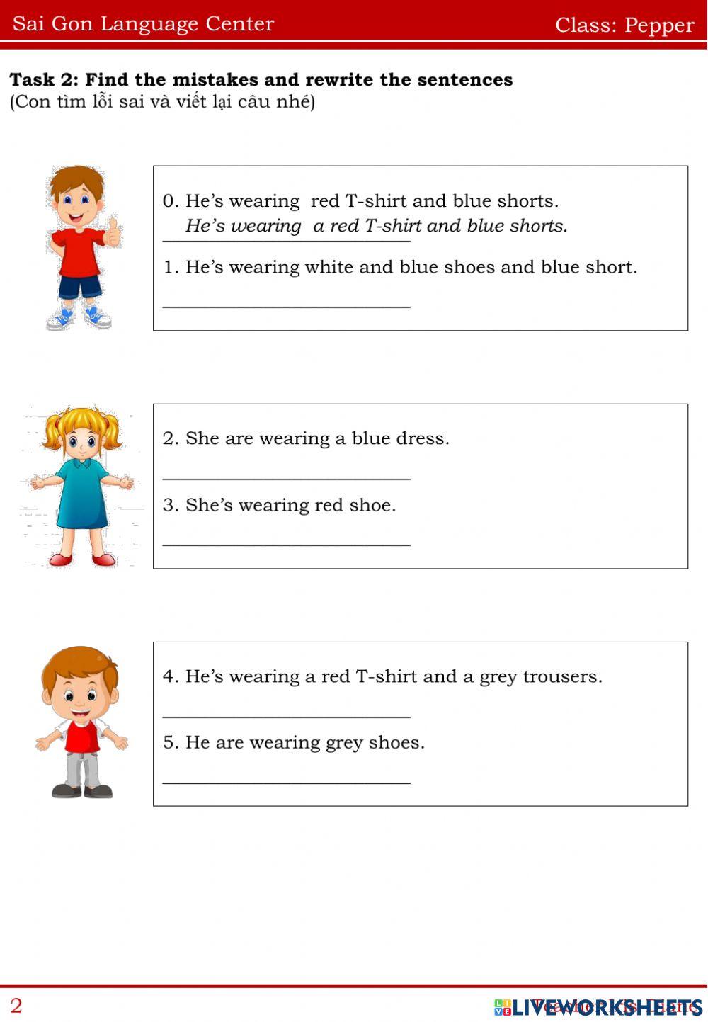 Homework-class Pepper (Oct 4th) worksheet | Live Worksheets