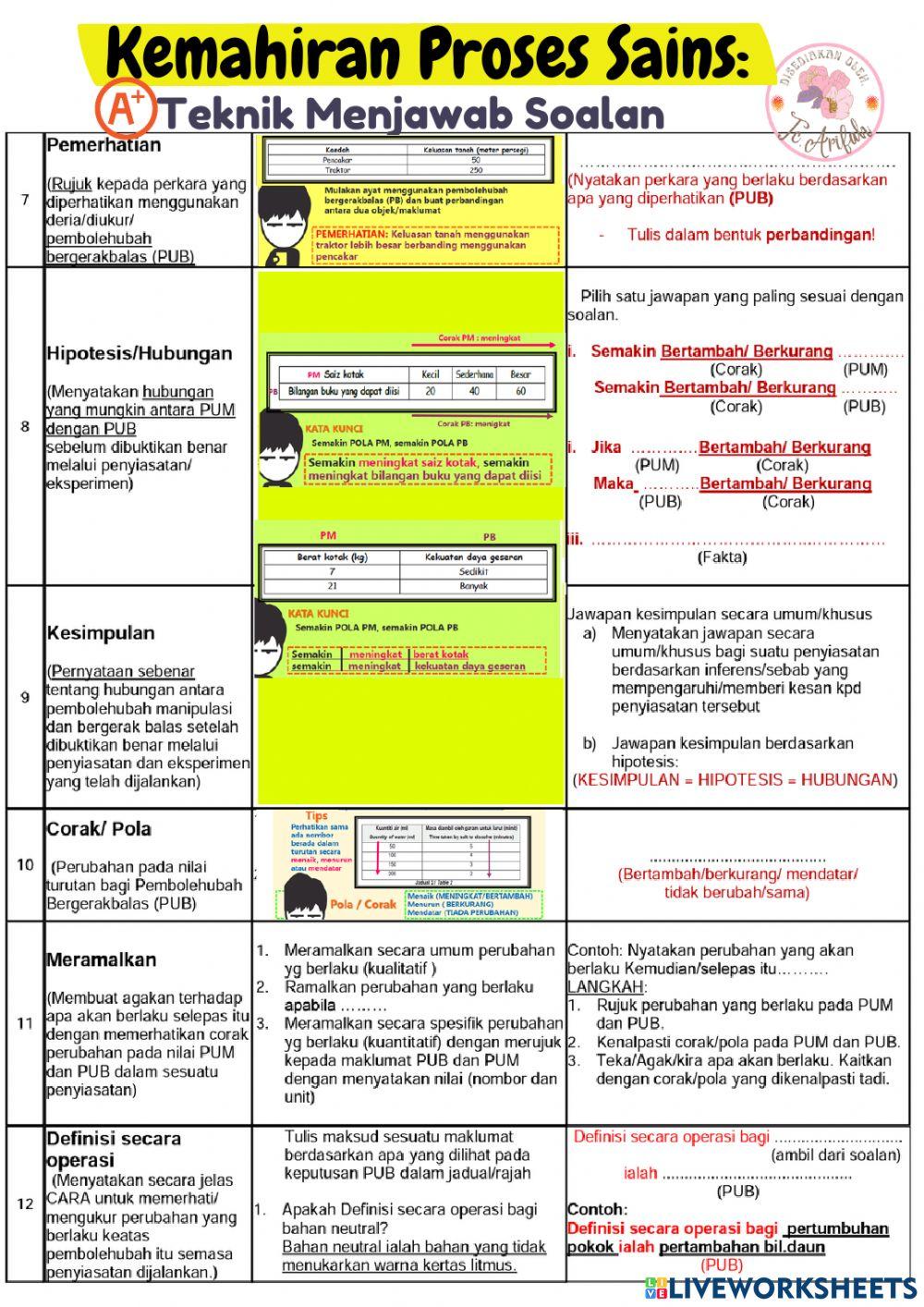 Modul sains 3 | Free Interactive Worksheets | 1484839