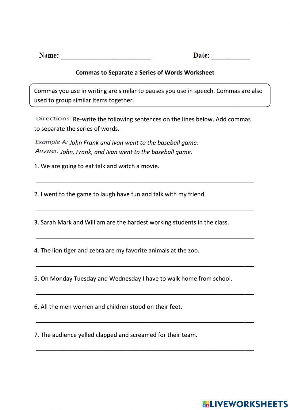 commas-to-separate-a-series-online-exercise-for-live-worksheets