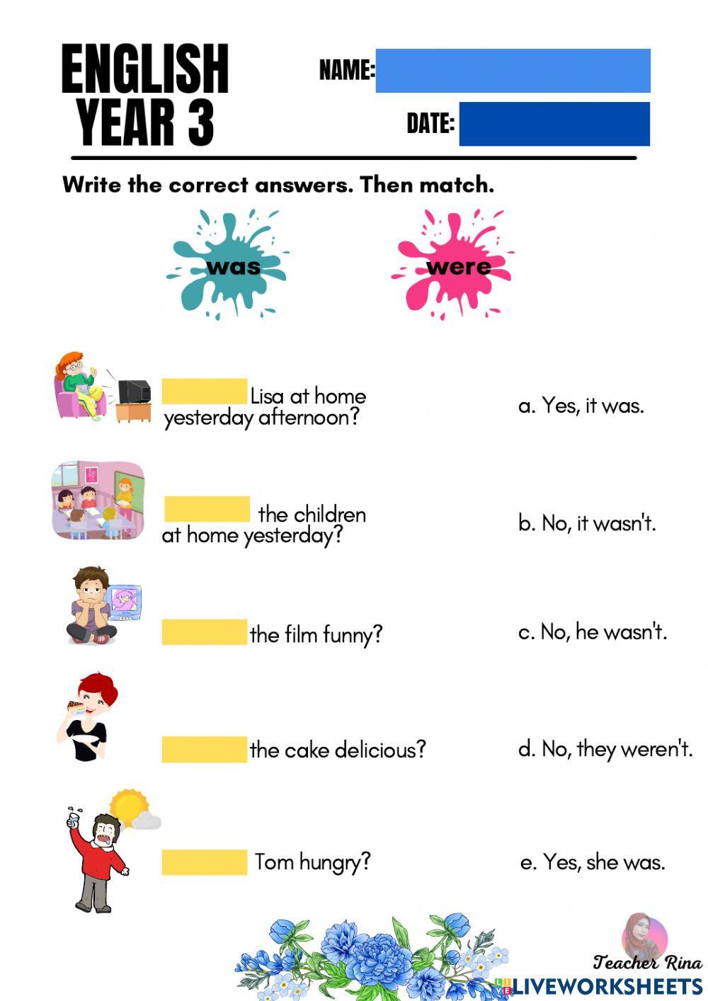 Smart kids online exercise for 3 | Live Worksheets