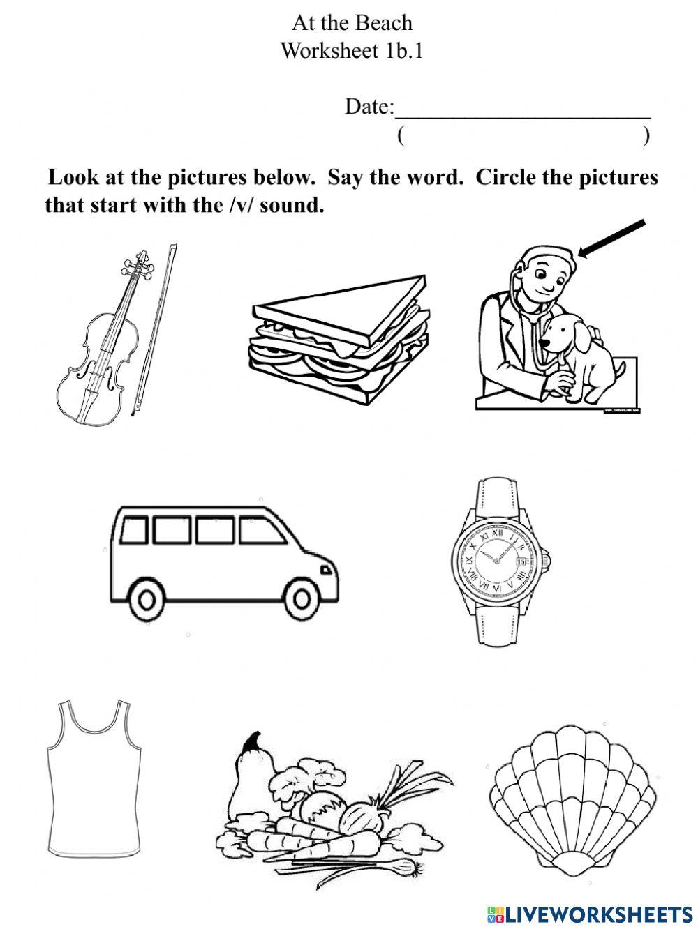 1b.1 V Worksheet worksheet | Live Worksheets