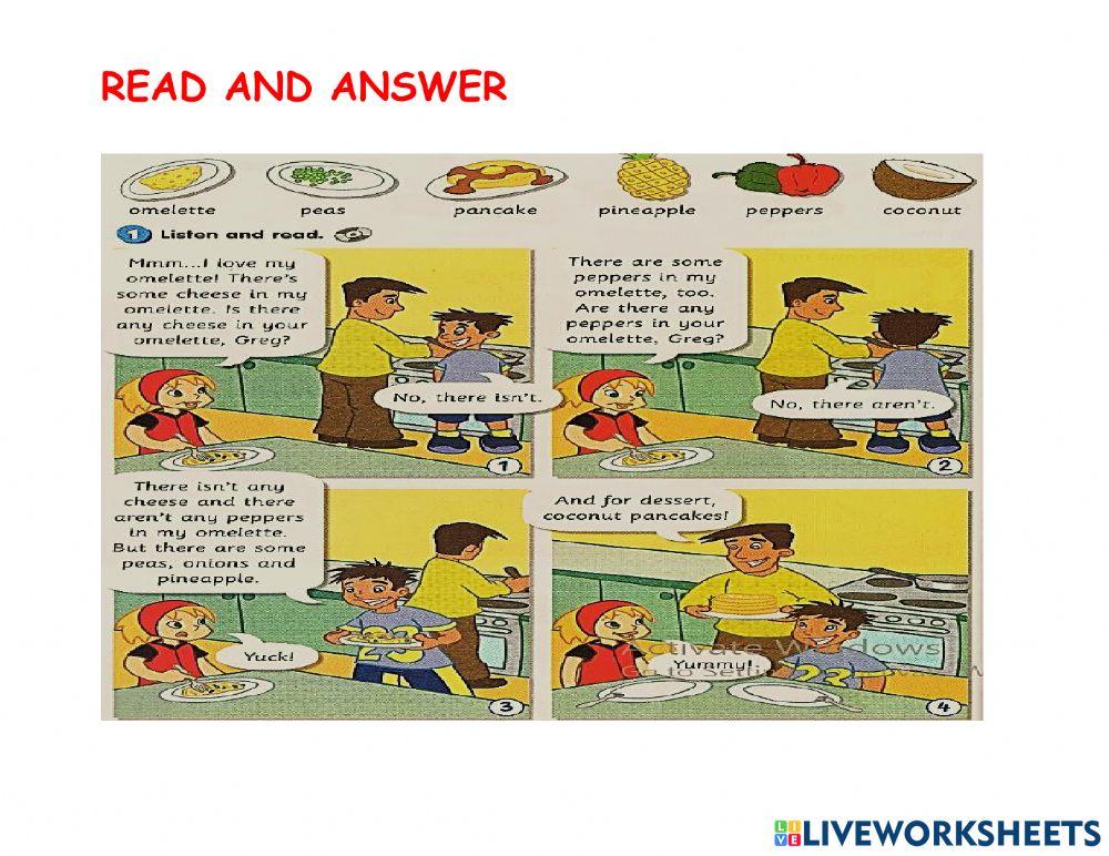 Food please online activity for grade 3 | Live Worksheets