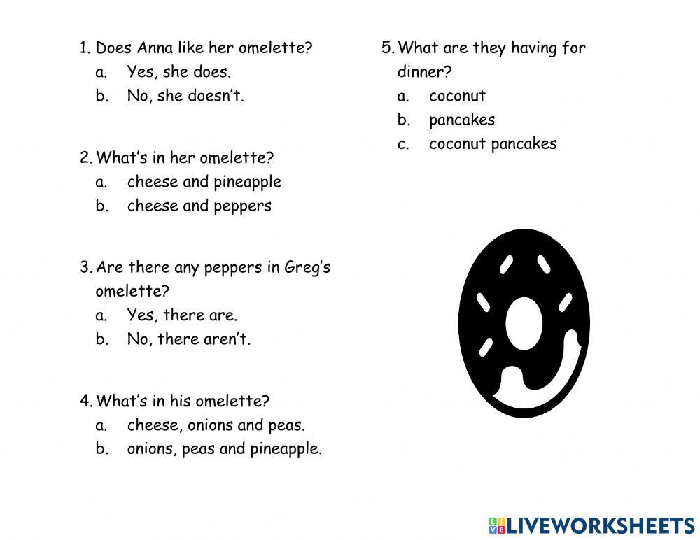 Food please online activity for grade 3 | Live Worksheets