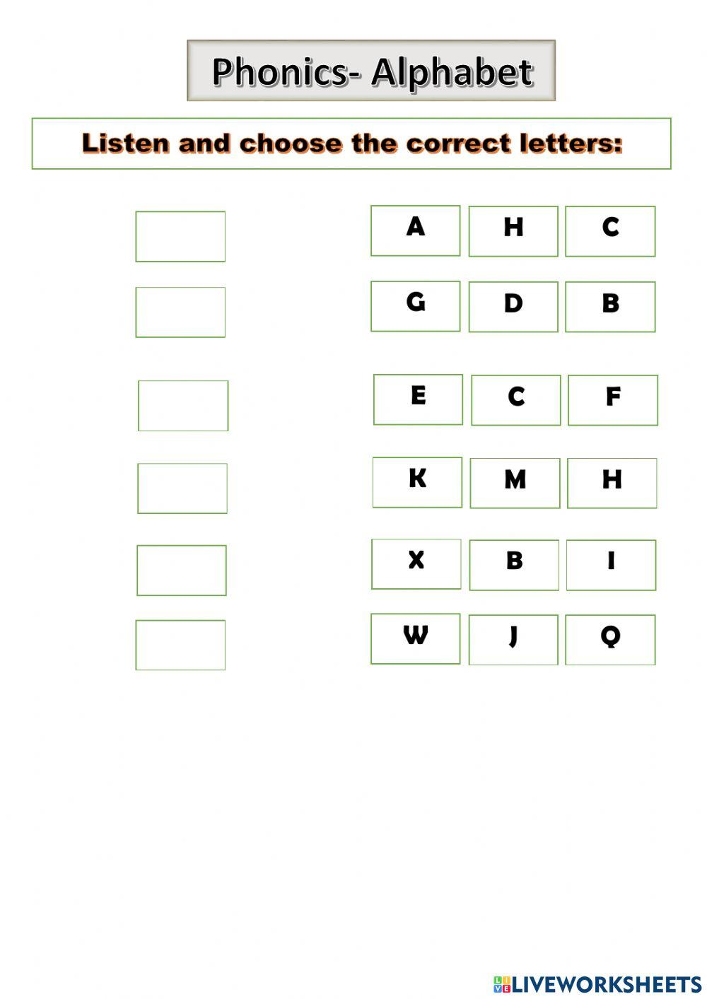 Phonics- Alphabet 5194112 | Abduh1394 | Live Worksheets