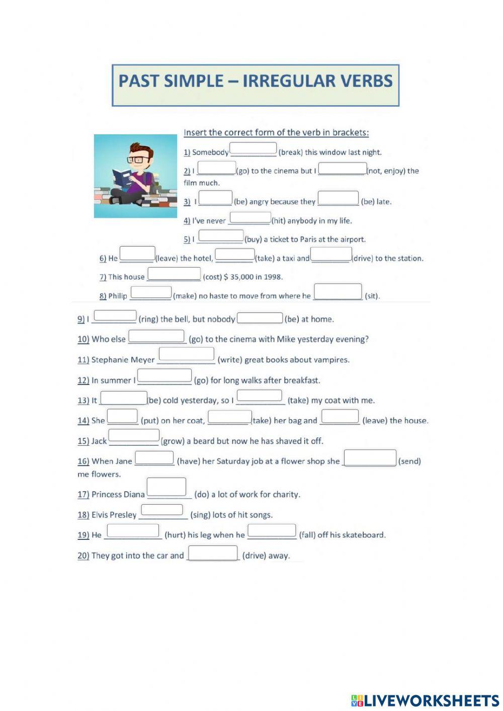 Irregular verbs | Free Interactive Worksheets | 1487450