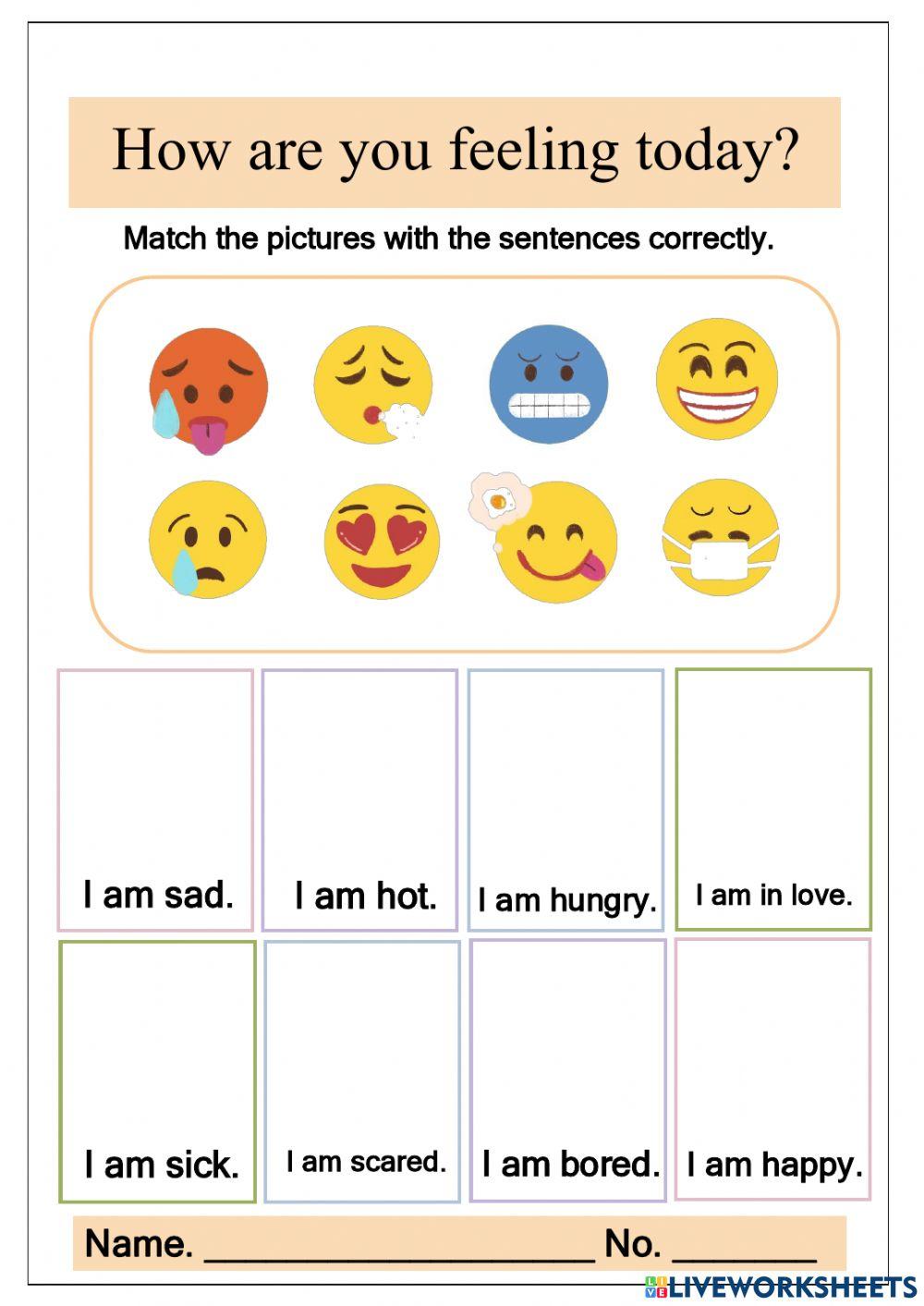 How are you feeling today? interactive exercise | Live Worksheets