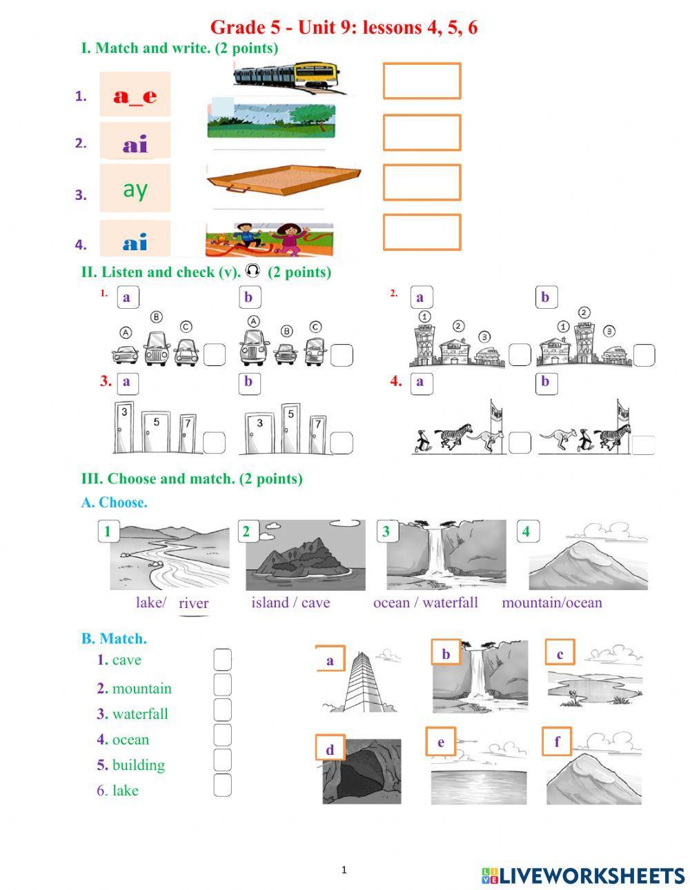 Grade 5 - Unit … | Free Interactive Worksheets | 4229260