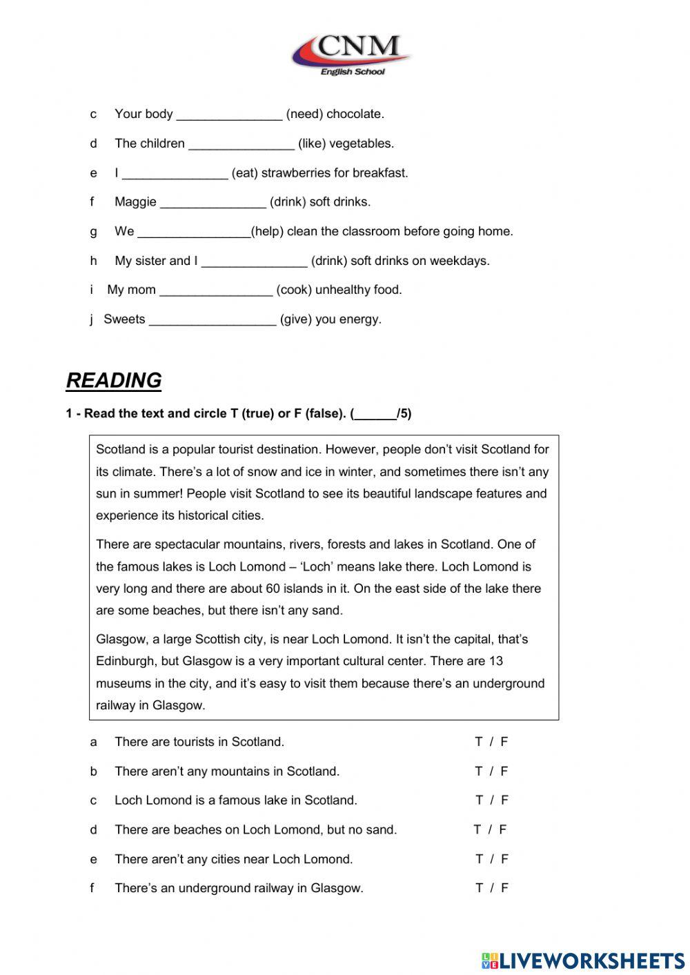 Insta English Starter - UN 3 e 4 online exercise for | Live Worksheets
