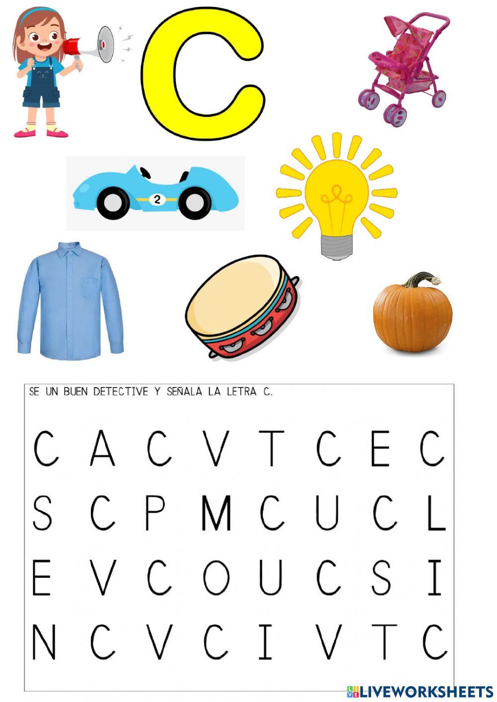 Letra C 1487874 | Inés Espinoza | Live Worksheets