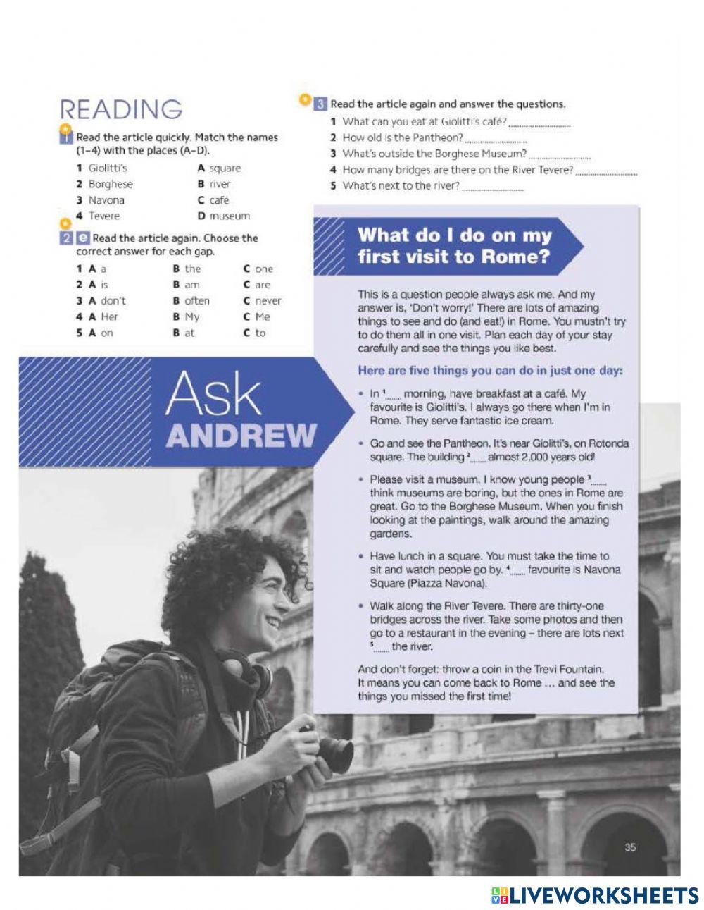 Unit 4 reading | Free Interactive Worksheets | 6736197