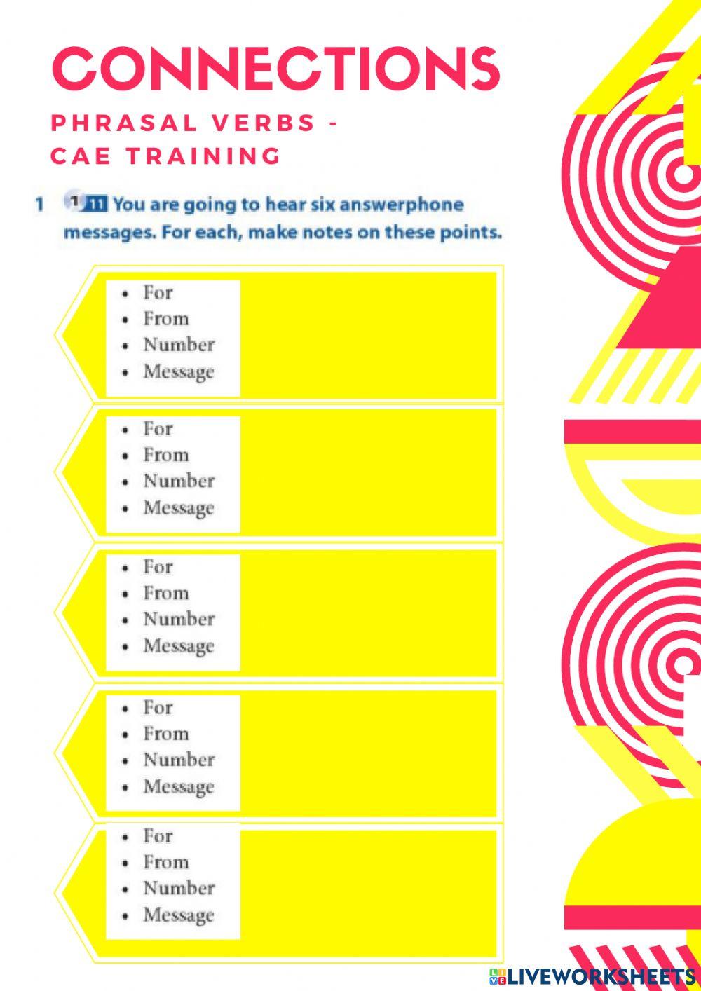 Connections | Free Interactive Worksheets | 1489388