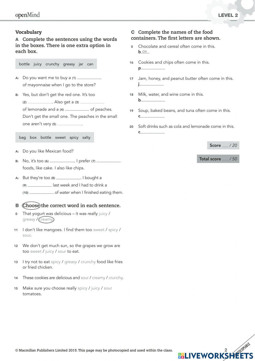 Unit 7 test 0641 | Xochilt Lopez | Live Worksheets