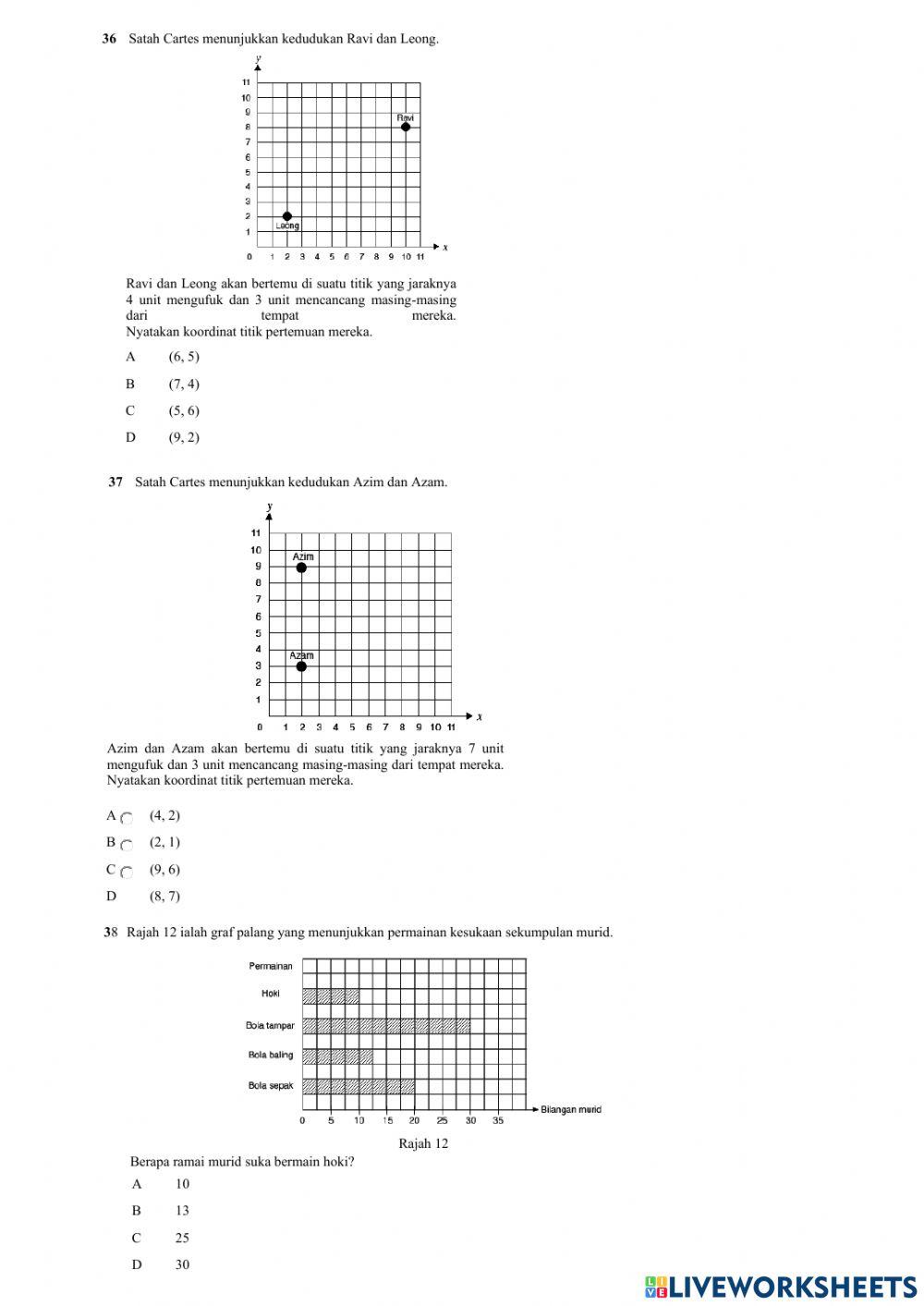 Kertas 1 interactive exercise | Live Worksheets