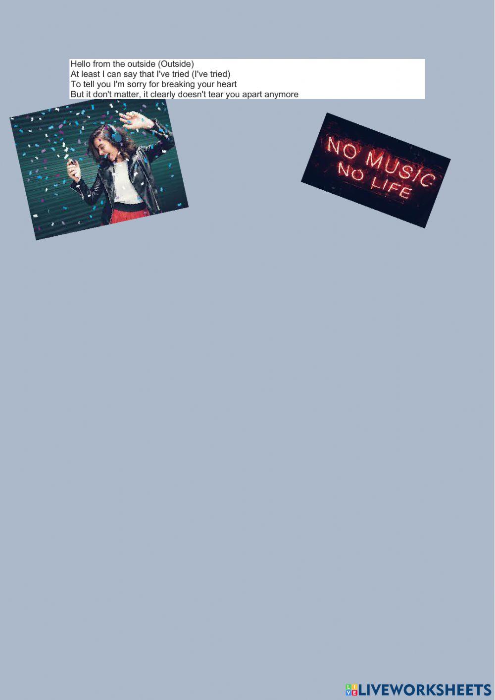 Hello-Adele | Free Interactive Worksheets | 1490158