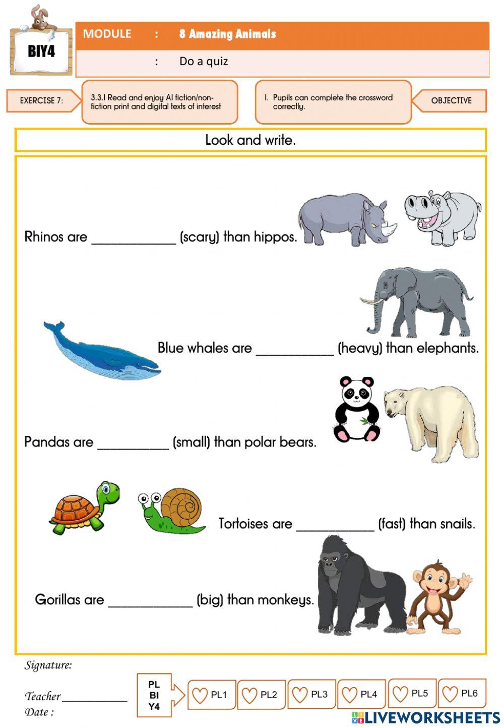 7-10 Year 4 Module 8 worksheet | Live Worksheets