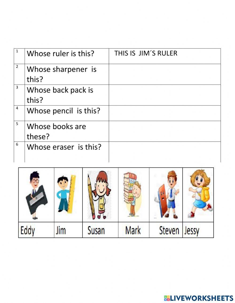 6736607 | WHOSE TO KIDS | teacherverito | LiveWorksheets