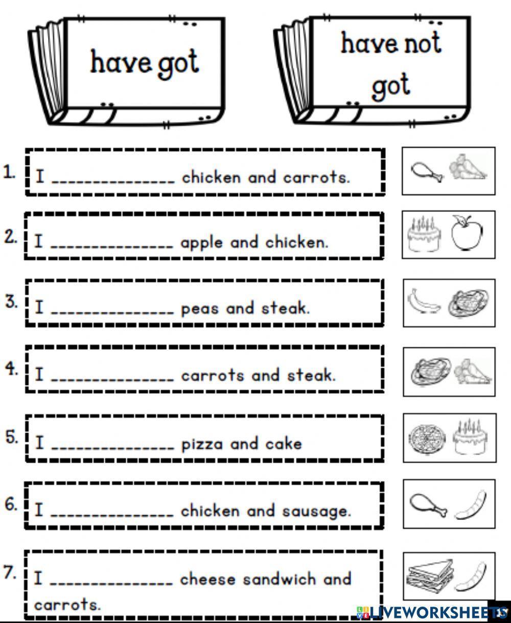 Have Got ? Have Not Got worksheet | Live Worksheets