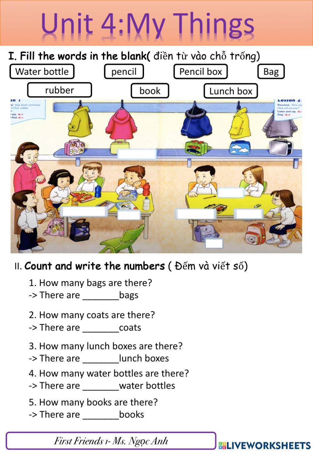 Things free online worksheet | Live Worksheets