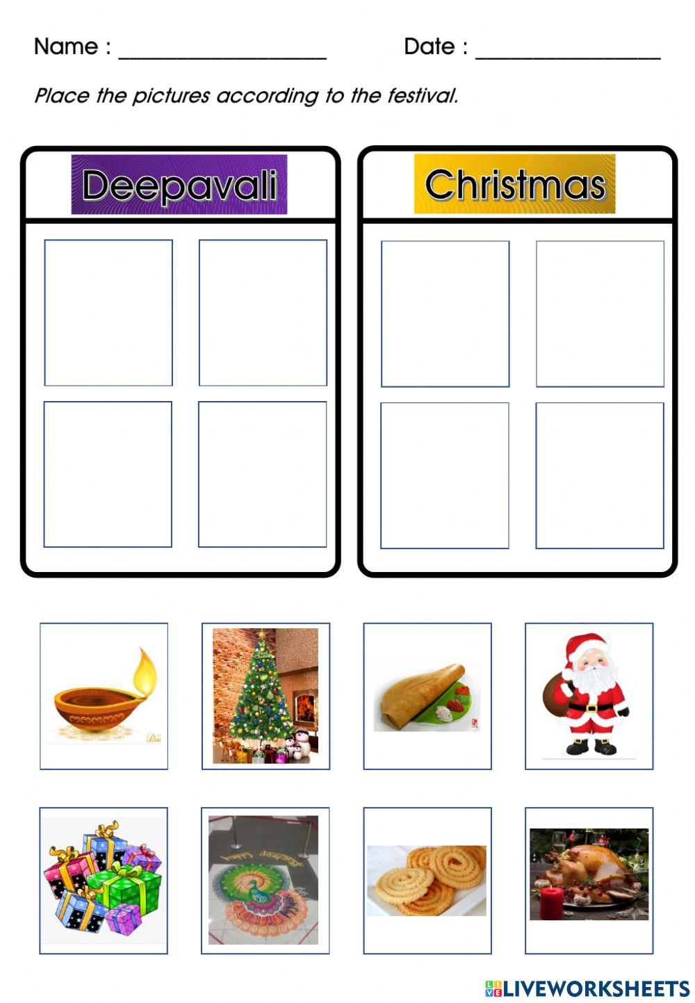 Deepavali and C… | Free Interactive Worksheets | 1491613