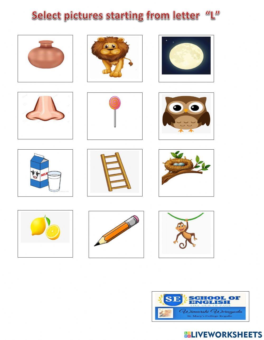 Wimarshi | Letter 'L' 1491713 | LiveWorksheets