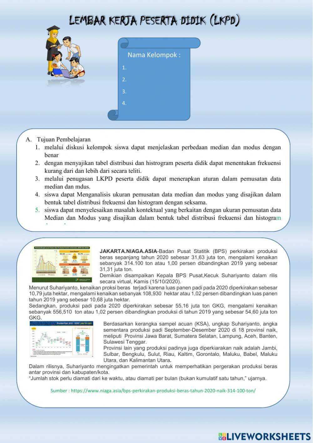 LKPD Set 2 interactive worksheet | Live Worksheets