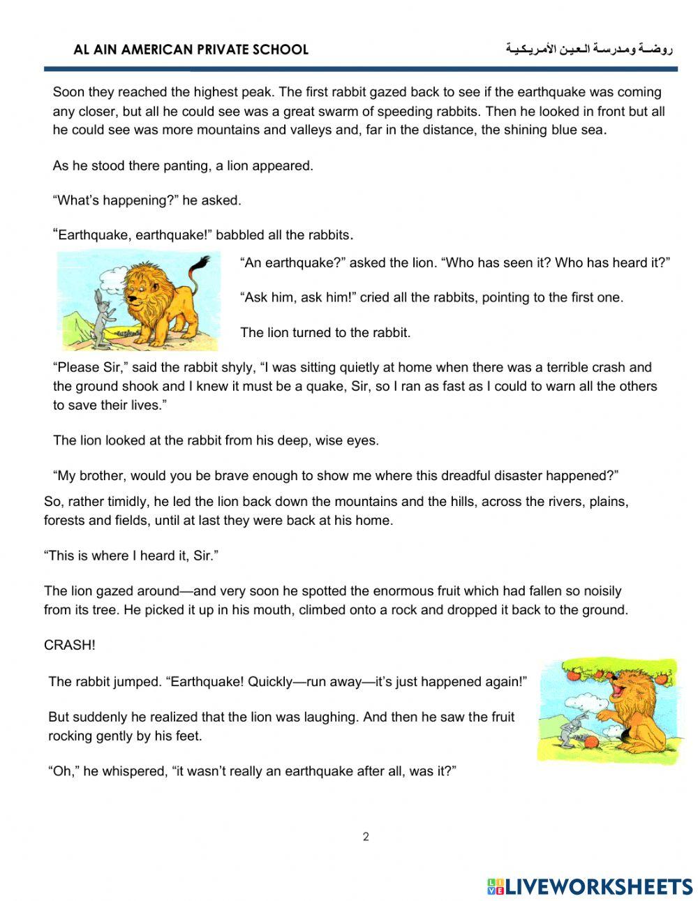 Pirls 1 worksheet | Live Worksheets