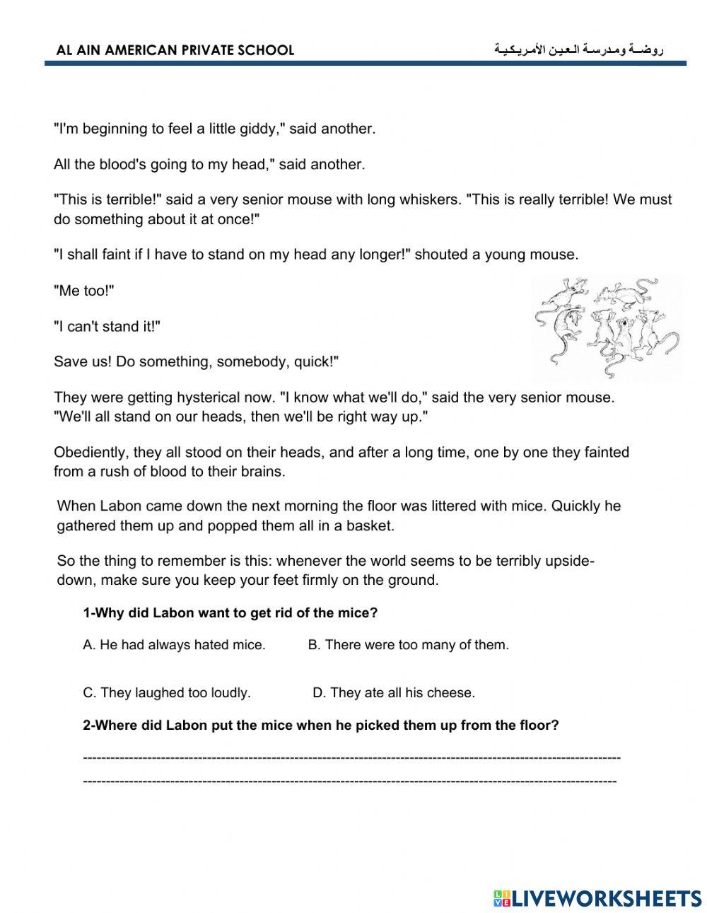 Pirls 2 worksheet | Live Worksheets