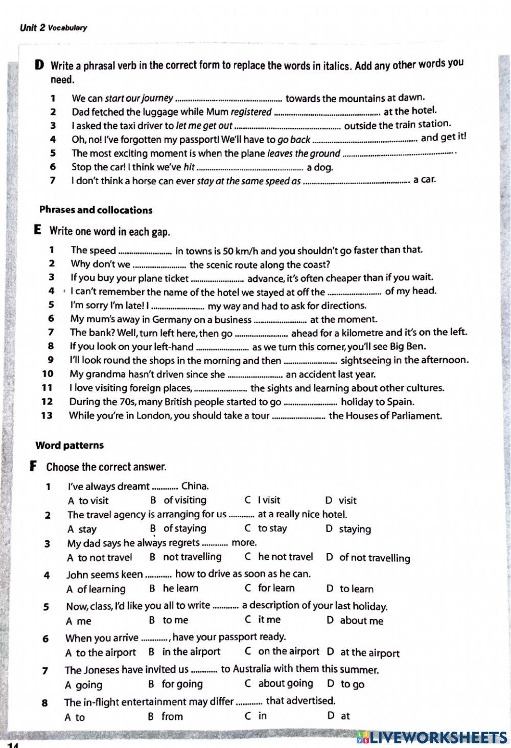 Destination b2 … | Free Interactive Worksheets | 1492563