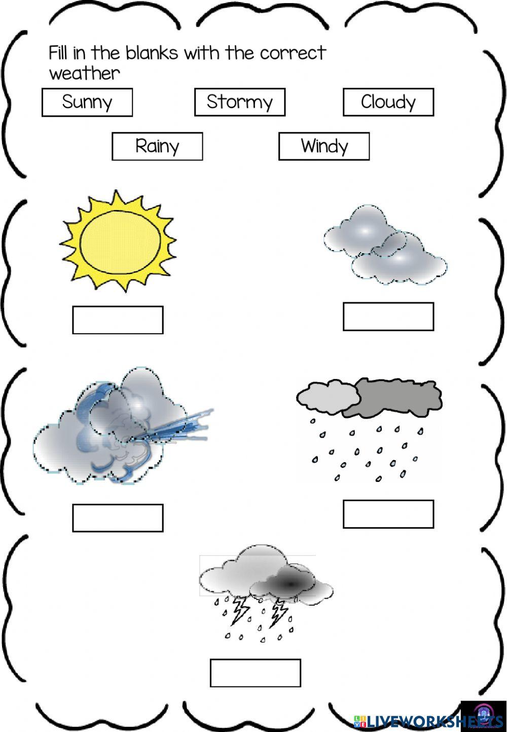 Weather online exercise for PraSekolah,PreSchool,Tabika, Tadika, Kinder ...