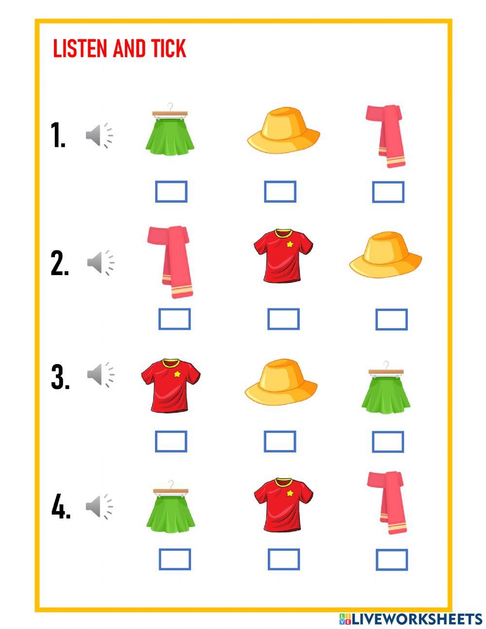 Clothes 3 1492741 | msdohamy | Live Worksheets