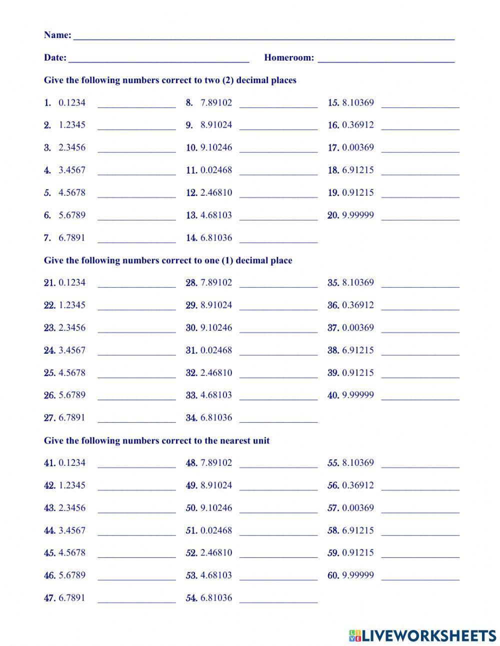 1493359 | Approximation | Vonettelowe | Liveworksheets